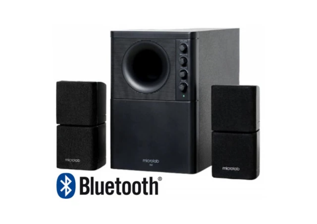 Microlab X2BT Aktivni drveni zvucnici 2.1 sistem 46W RMS (20W+2*13W) 3,5mm, Bluetooth - Cena ...