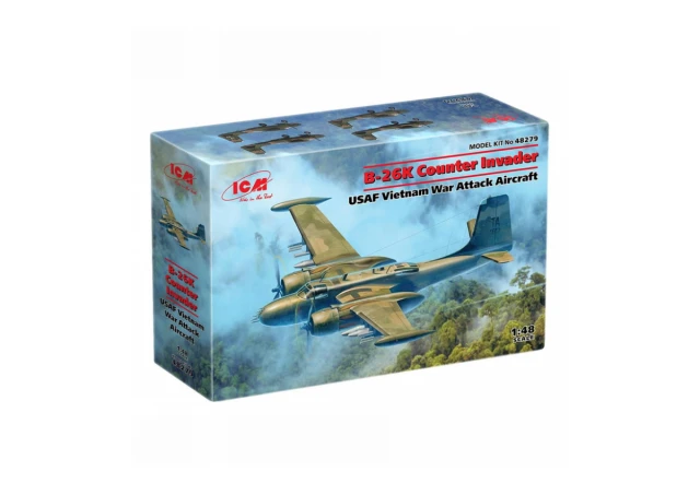 Model Kit Aircraft - B-26K Counter Invader USAF Vietnam War Attack Aircraft 1:48 | Jakov.RS ...
