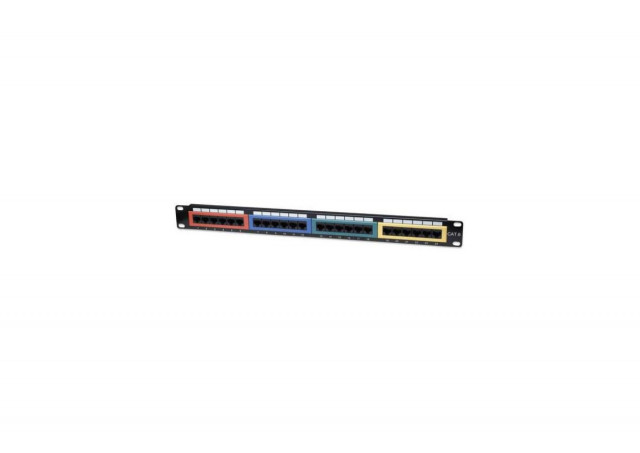 Intellinet Cat6 Color-Coded Patch Panel, 24-Port, 19'', UTP, 1U 513692 | Samo 3830 RSD!