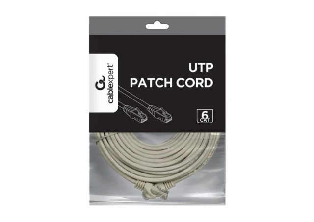 PP6U-CU-10M Gembird Mrezni kabl, CAT6 BAKARNI UTP Patch cord 10m grey | Jakov.RS - Odlična ponuda