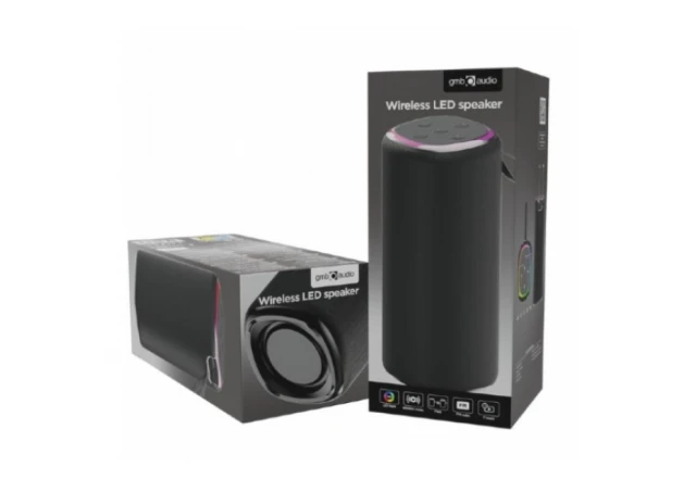SPK-BT-LED-08L Gembird Portable Bluetooth LED speaker, 10W, BT, FM, USB, Handsfree, Black | Jakov.RS