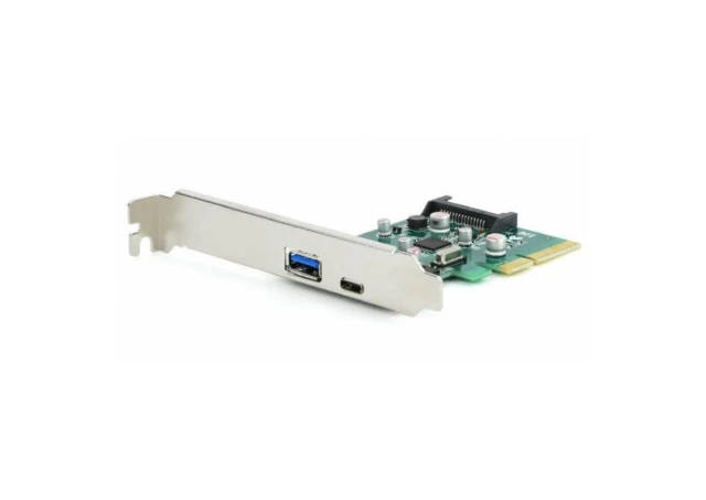 X-PEX-U31-01 Gembird 2-port USB 3.1 PCI-Express add-on card +SATA (type-A + type-C) FO | Samo ...
