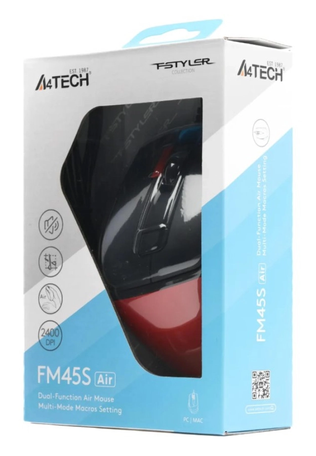 A4-FM45S AIR A4Tech Fstyler opticki mis 125-1000Hz/1000-2400Dpi, 108mm ...