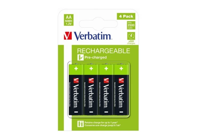Baterija VERBATIM AA 2500mAh HR6 BLISTER 4kom punjive NiMH baterije ...