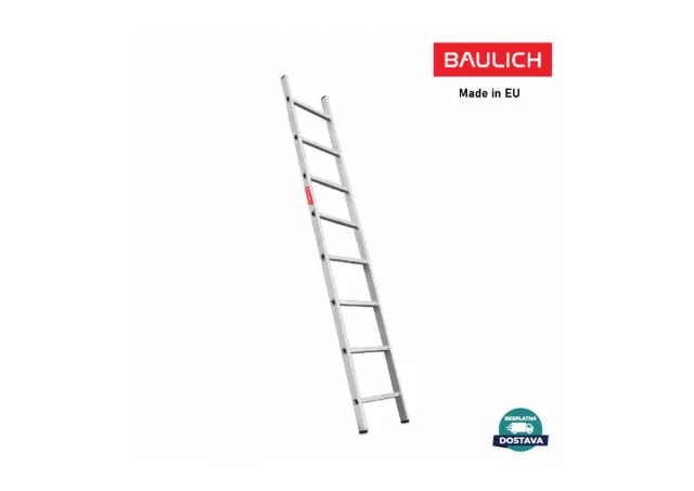 BAULICH 1x8 Jednodelne Aluminijumske Merdevine PRO - Cena ...