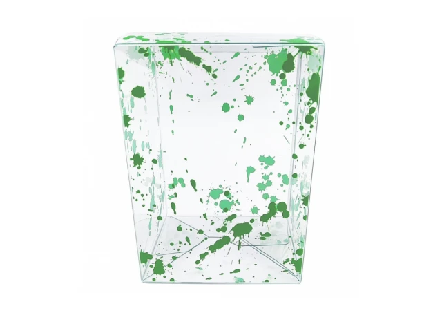 Clear Green Splatter 4`` Pop Protector With Film On It With Soft Crease ...