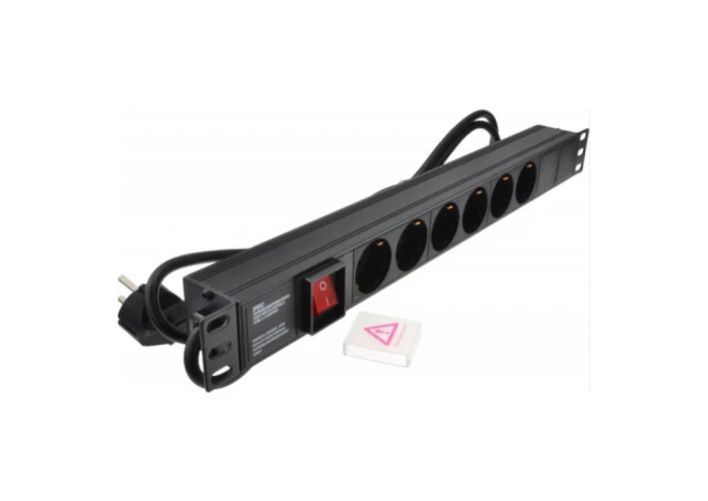 ExeLink Razvodni PDU panel za rack 19 in, sa 6 uticnih mesta, kabl 2m ...