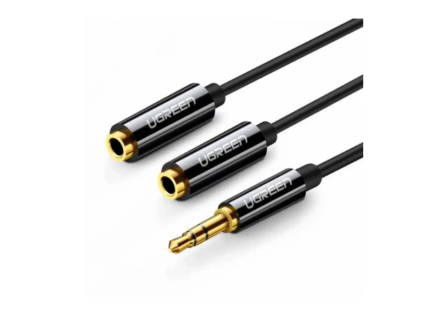 Kabl AUX M na 2xAUX F 3.5mm Ugreen AV134 25cm crni - Cena ...