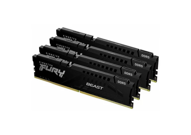 Kingston DDR5 128GB (4x32GB) 5600MHz [FURY BEAST], Non-ECC UDIMM, CL40 ...