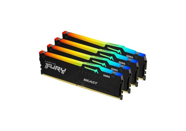 KINGSTON DIMM DDR5 128GB (4x32GB kit) 5200MT/s KF552C40BBAK4-128 FURY ...