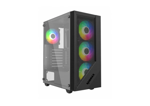 Kuciste Raidmax Obsidian window/black, 4x 120mm RGB/650W/RO650RGB ...
