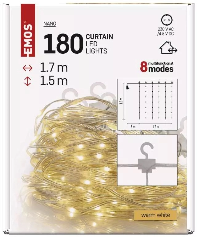 LED nano lanac - zavesa 240 LED 17 x 15 m spoljna i unutrašnja WW MF ...