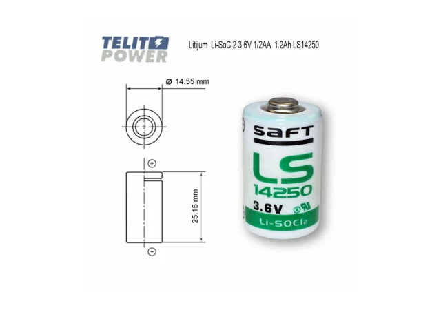 Litijum 1/2AA 3.6V 1200mAh LS14250 SAFT - Cena, Specifikacije i Akcija ...