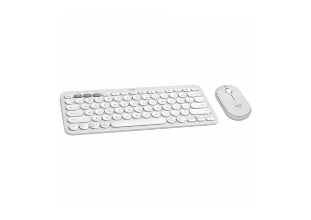 LOGITECH Pebble 2 Bluetooth Keyboard Combo - TONAL WHITE - US INT'L ...