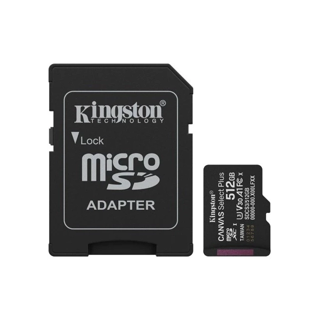 Micro SD Card 512GB Kingston + SD adapter SDCS3/512GB class 10 | Jakov.RS