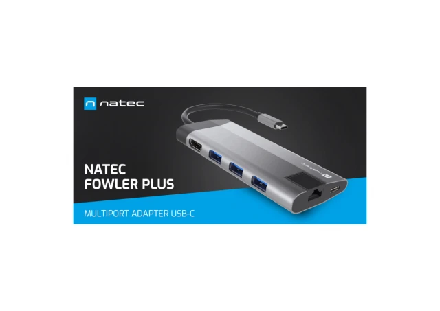 Natec FOWLER PLUS, USB Type-C 6-in-1 Multi-port Adapter (USB3.0 Hub ...