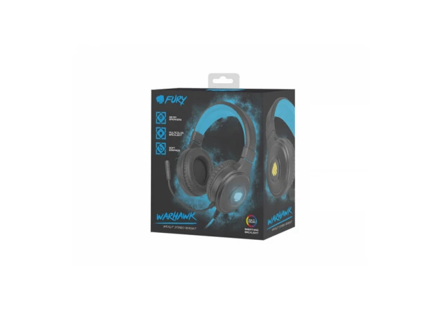Natec FURY WARHAWK, Gaming Headset with Volume Control, 3.5mm Stereo ...