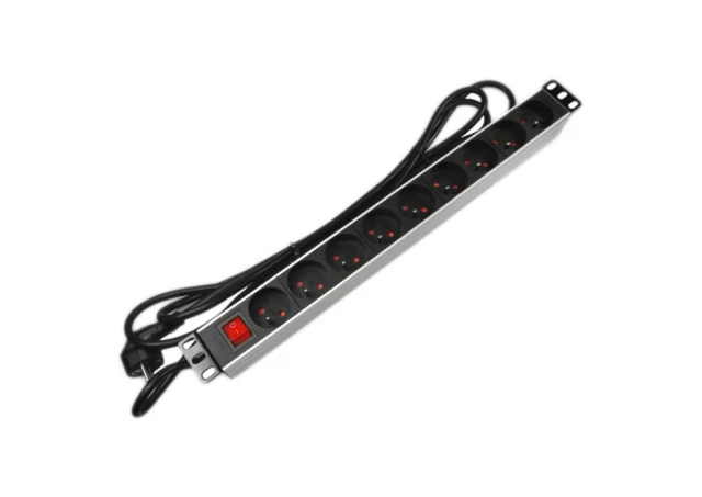 Razvodni PDU panel za rack 19 in, sa 9 utičnih mesta, kabl 2m | Jakov ...