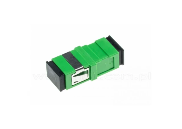 SC-APC / SC-APC singlemode simplex fiber adapter, APC (angle-polished ...