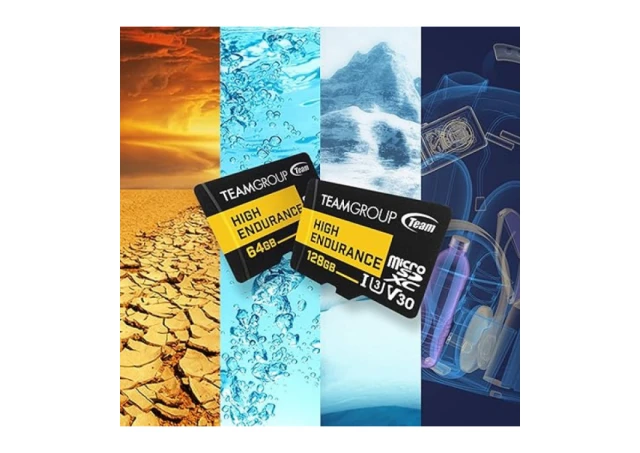 TeamGroup MICRO SDXC 64GB High Endurance UHS-I U3 V30, 100/50MB/s ...