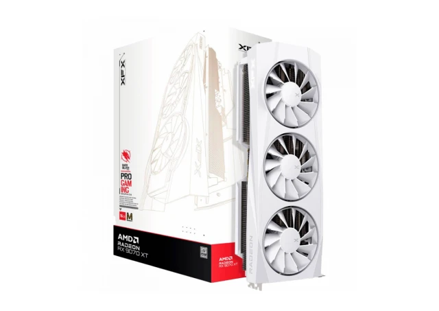 XFX Quicksilver AMD Radeon RX 9070XT White Magnetic Air Edition with ...